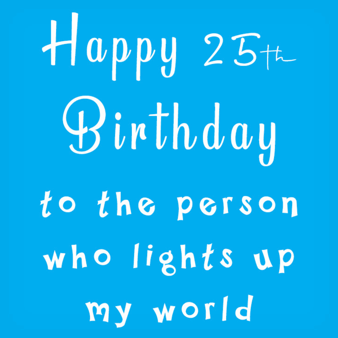 Happy 25th Birthday Wishes – Quotes, Messages, Status, Cards & Images ...