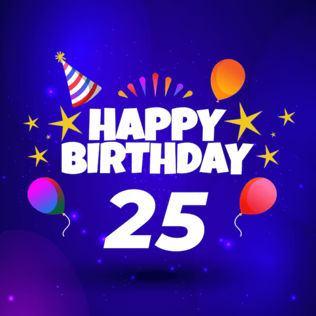 Happy 25th Birthday Wishes – Quotes, Messages, Status, Cards & Images ...